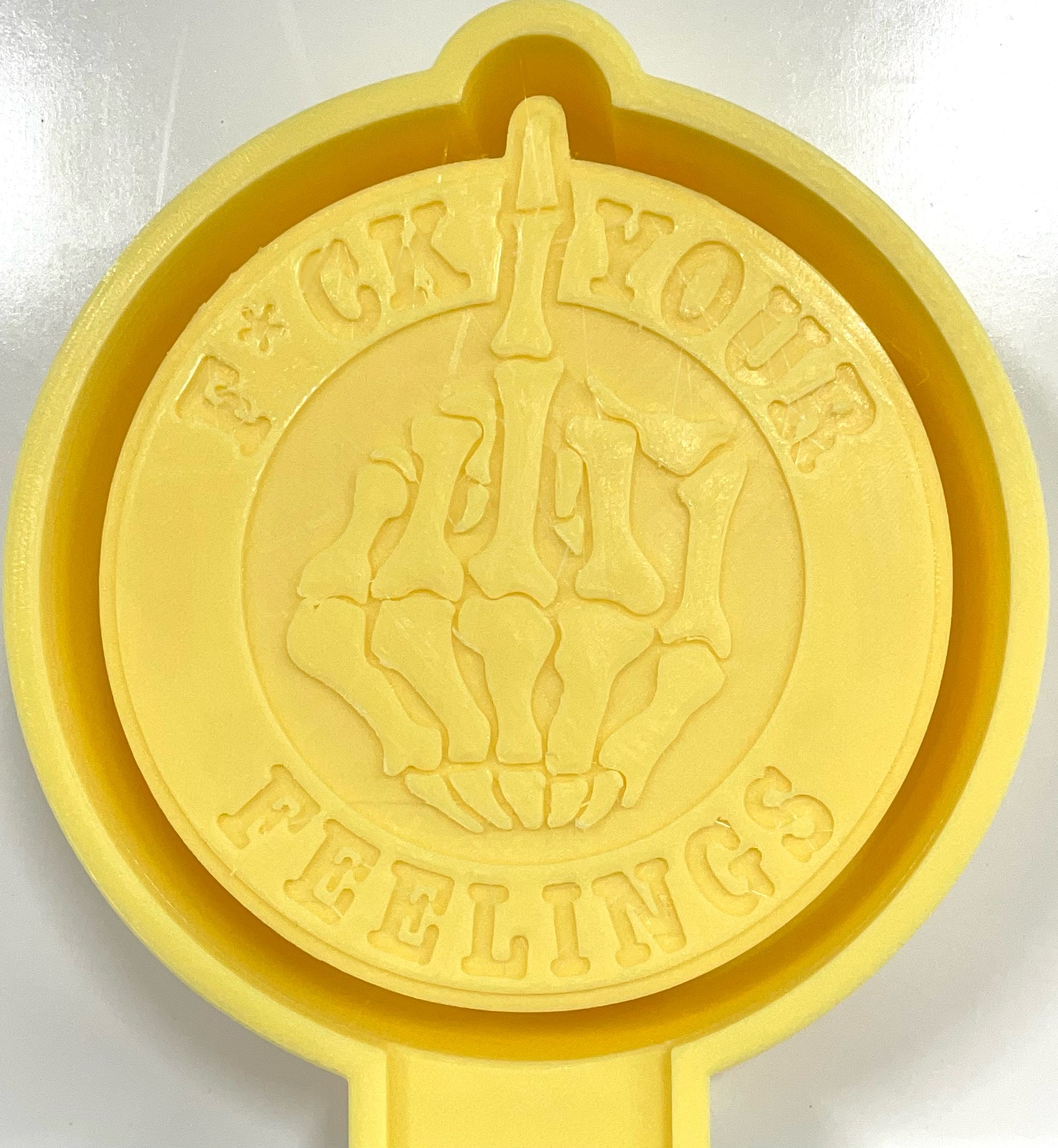 Fuck Your Feelings Skeleton Flip Off Mold – Molds Gone Wild